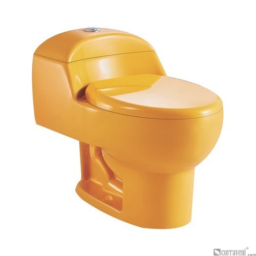 SH111-Yellow ceramic siphonic one-piece toilet -color